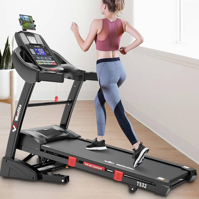 Folding Treadmill with Auto Incline, 3.25HP Ultra-silent Motor, Speed ...