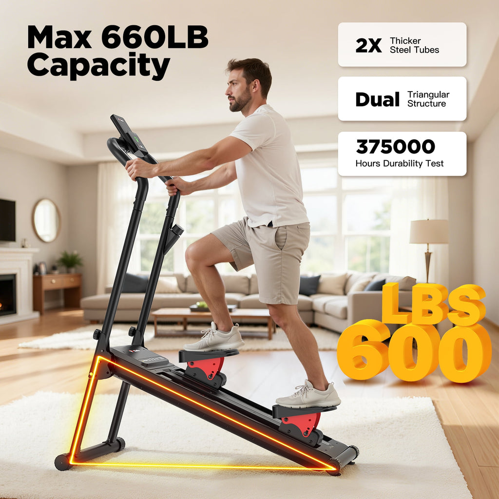 Stair Stepper Folding Vertical Exercise Climber for at-Home Workouts T ...